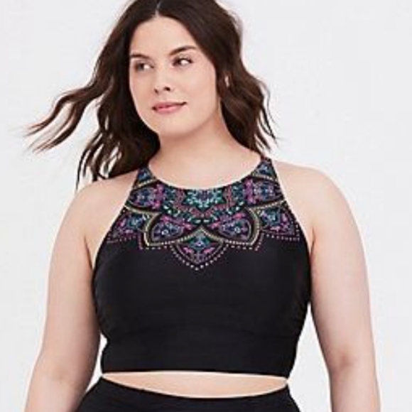 torrid | Swim | Torrid Blackmulticolor High Neck Swim Top | Poshmark